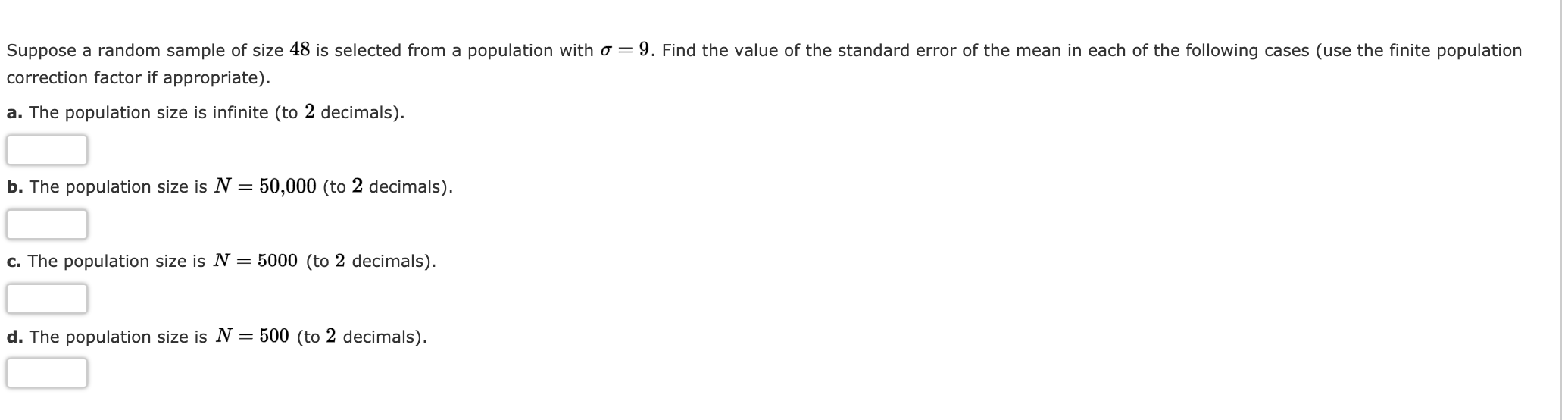 Solved Suppose a random sample of size 48 is selected from a | Chegg.com