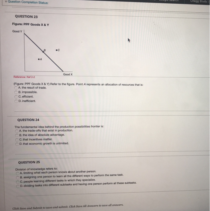 Solved v Question Completion Status Chegg Study QUESTION 23 | Chegg.com