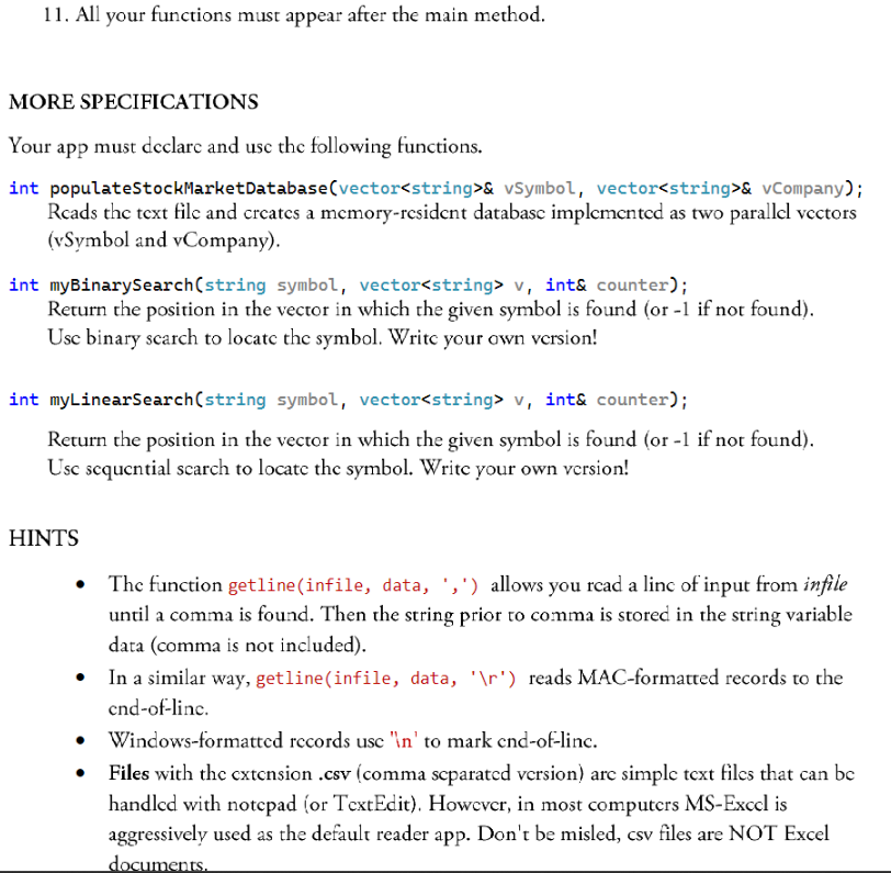 Solved LAB CHP 10 - Sequential and Binary Search - Stock | Chegg.com