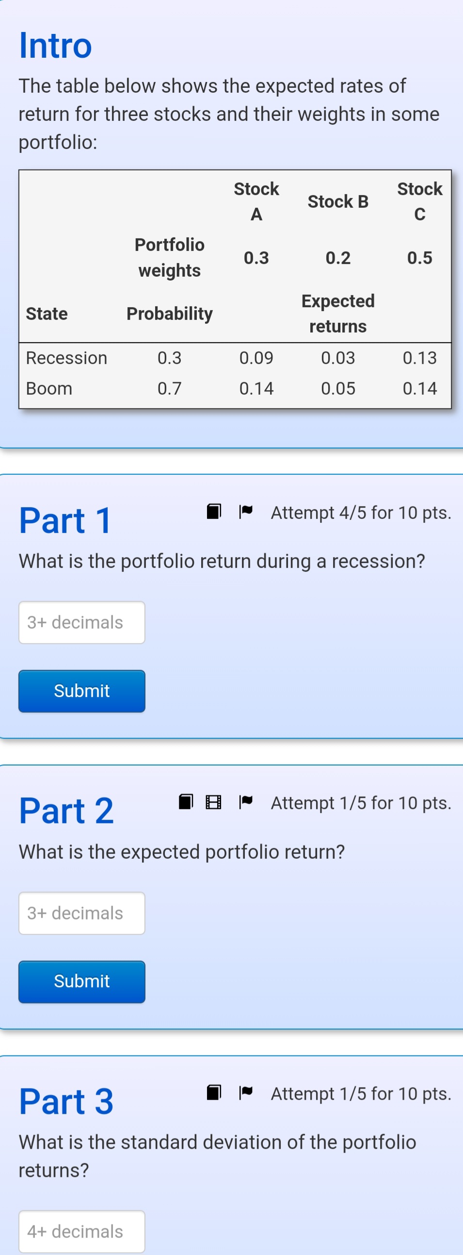 Solved Help with this 3 ﻿part question :) | Chegg.com