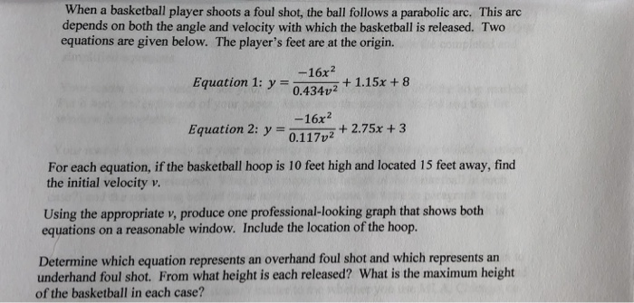 Solved When a basketball player shoots a foul shot, the ball | Chegg.com