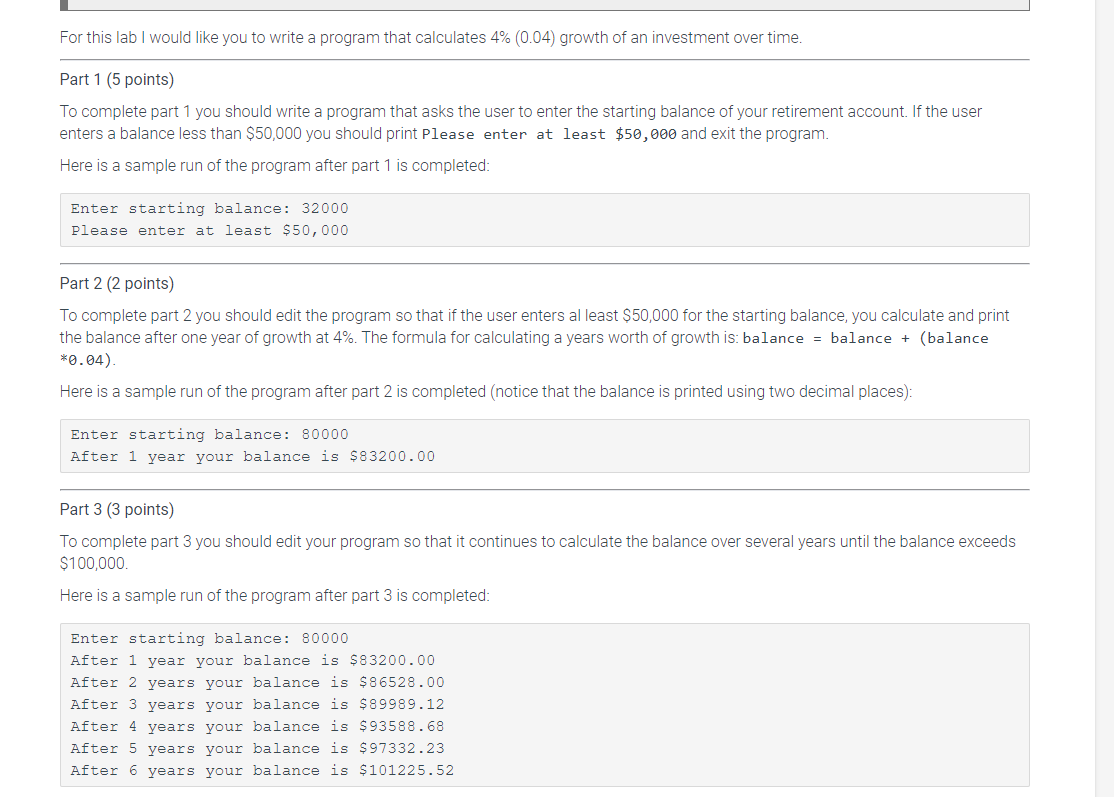 Solved Language - Python To complete part 1 you should | Chegg.com