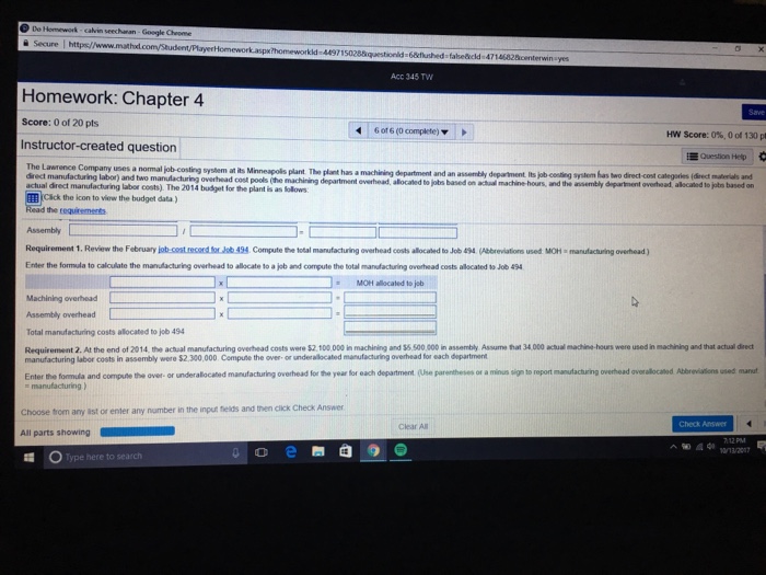 Secure https//www Acc 345 TW Homework: Chapter 4 | Chegg.com