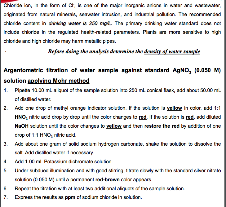Chloride ion, in the form of Cl, is one of the major | Chegg.com