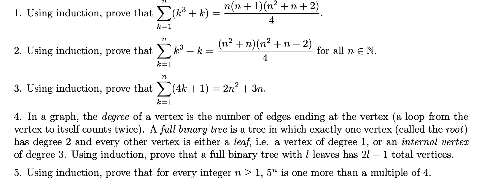 Solved 1. Using induction, prove that | Chegg.com