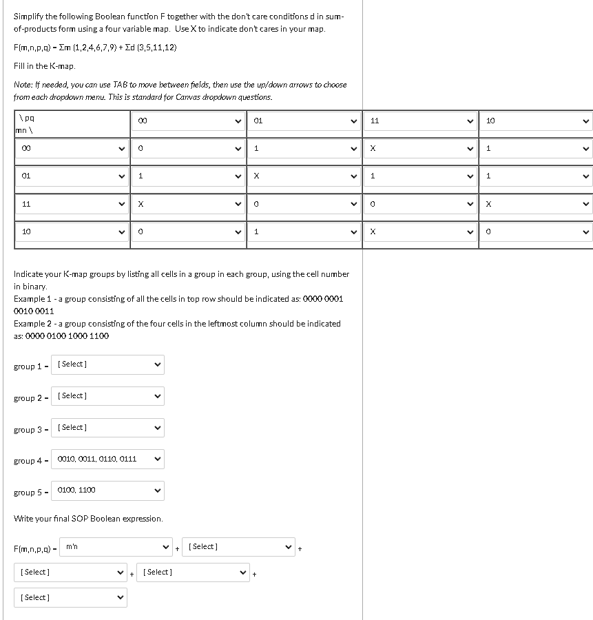 Solved Simplify The Following Boolean Function F together