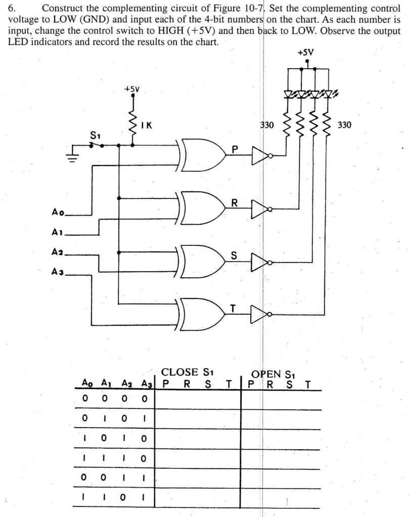 Solved 6. Construct the complementing circuit of Figure | Chegg.com
