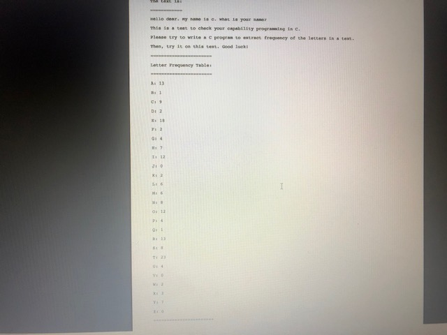 Solved Ouestion 3 (20 marks) Letter Frequency: Text analysis | Chegg.com