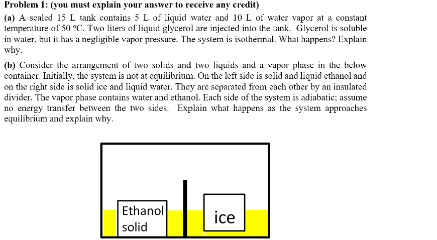 Problem 1: (you must explain your answer to receive | Chegg.com