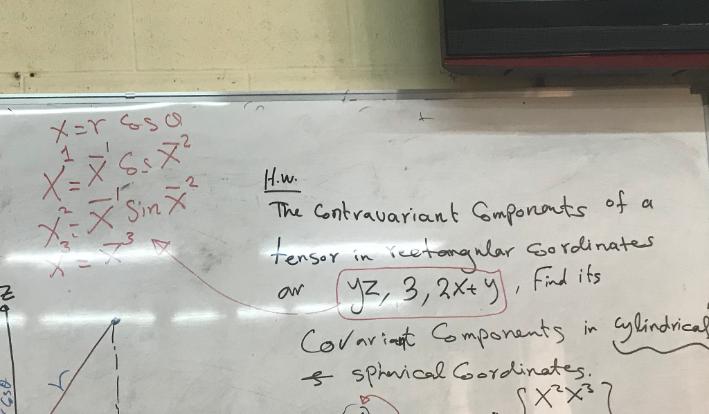 The contravariant component of a tensor in | Chegg.com