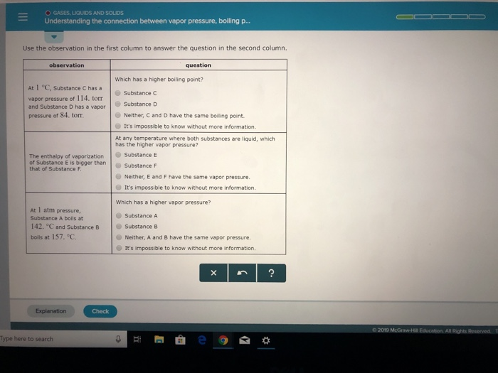 Solved Use the observation in the first column to answer the | Chegg.com