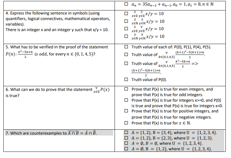 Solved Ex3. (21 points) Multiple select questions (0 or more | Chegg.com