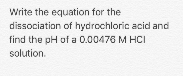 Solved Write The Equation For The Dissociation Of
