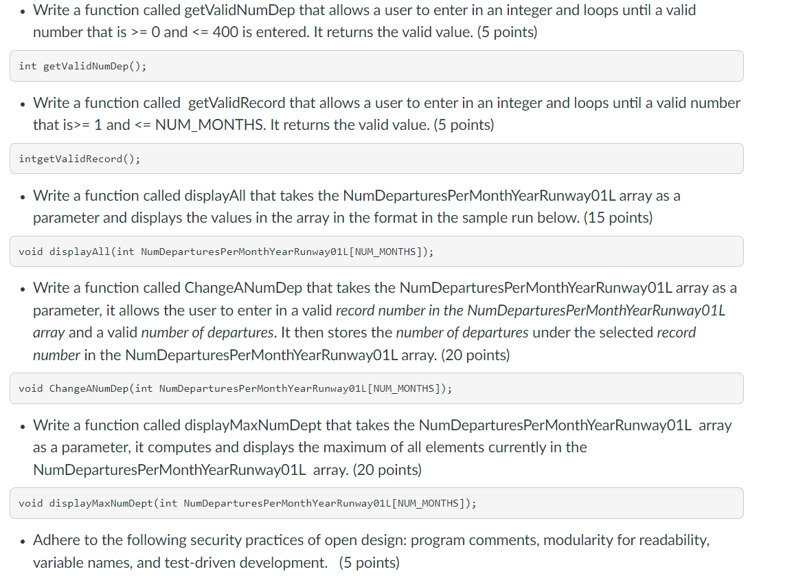 Solved Using the following array that contains the number of | Chegg.com
