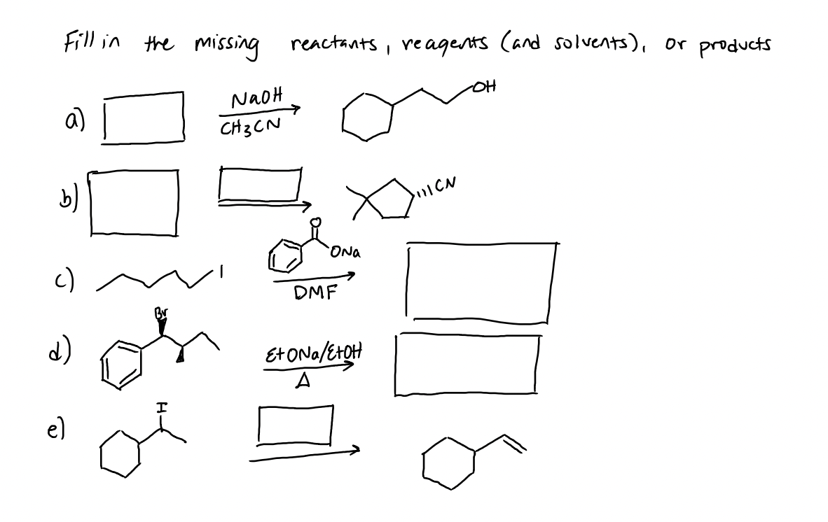 Solved Fill in the missing reactants, reagents (and | Chegg.com