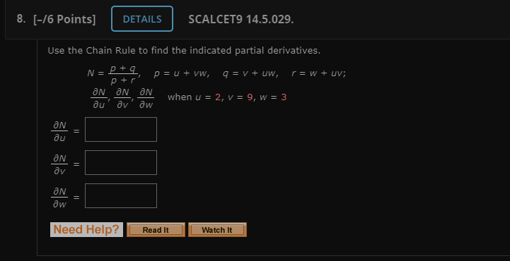 Solved 8. [-76 Points] DETAILS SCALCET9 14.5.029. Use the | Chegg.com