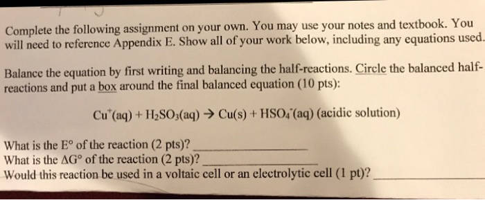 Solved Complete the following assignment on your own. You | Chegg.com