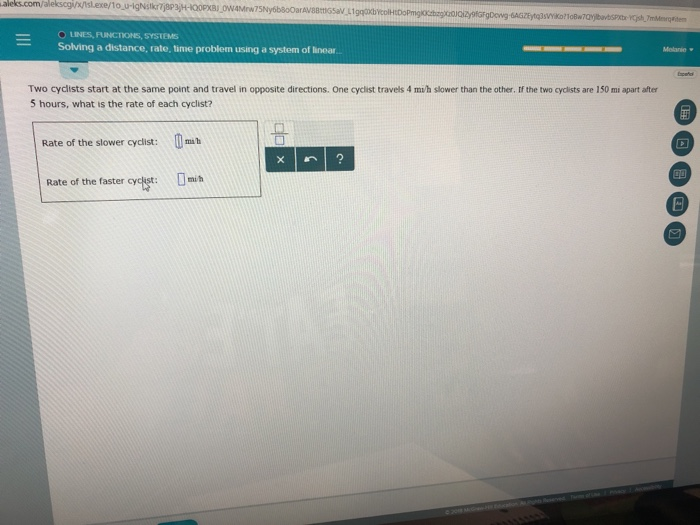 Solved LINES, FUNCTIONS, SYSTEMS Solving a distance, rate, | Chegg.com