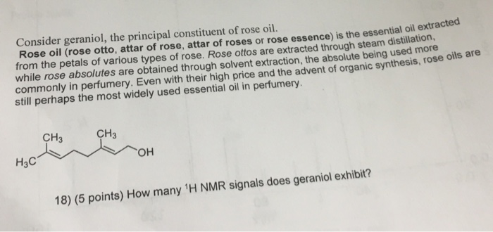 Solved Consider geraniol, the principal constituent of rose | Chegg.com