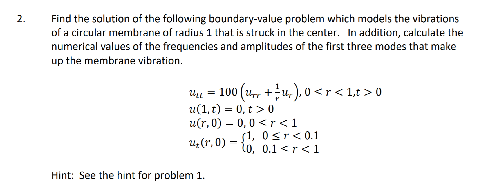 Solved 2. Find the solution of the following boundary-value | Chegg.com