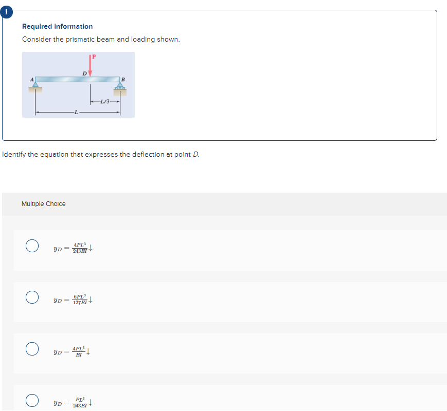 Solved Required information Consider the prismatic beam and | Chegg.com