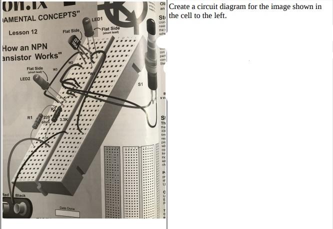 Solved ONIA OL an Create a circuit diagram for the image | Chegg.com