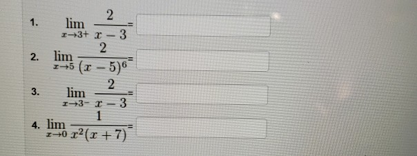 Solved lim 2. lim 1m5 (1-5)6- 3. lim (1 point) Evaluate | Chegg.com