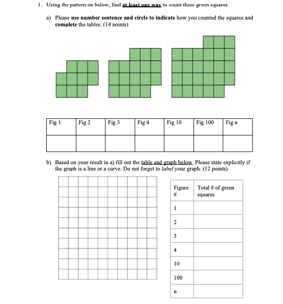 Solved 1. Using the pattern on below, find at least ane way | Chegg.com