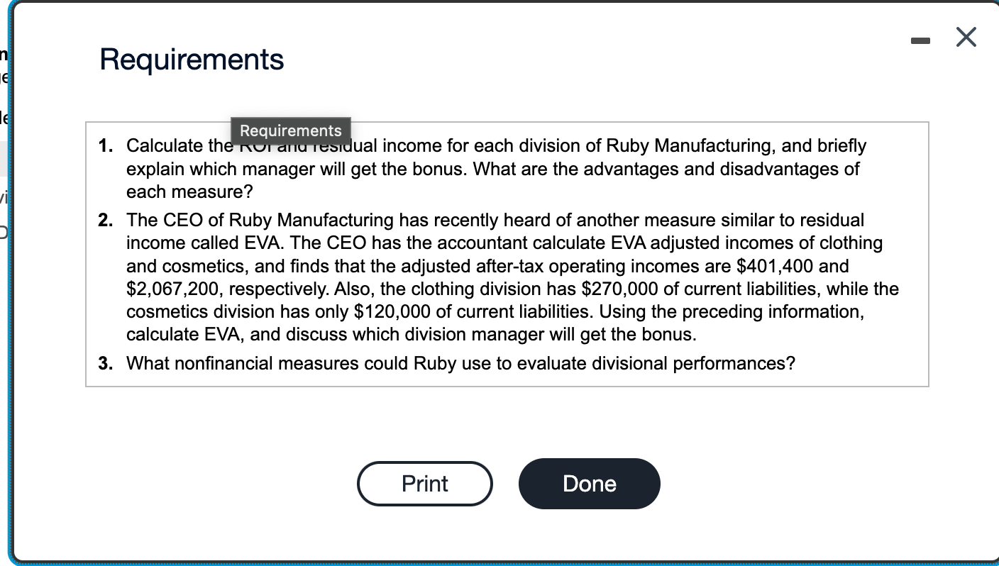 Solved Ruby Manufacturing makes fashion products and | Chegg.com