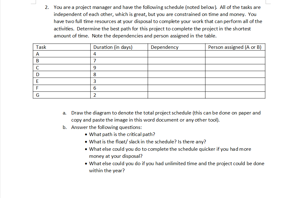 Solved Homework Questions - AON Diagrams Answer the | Chegg.com