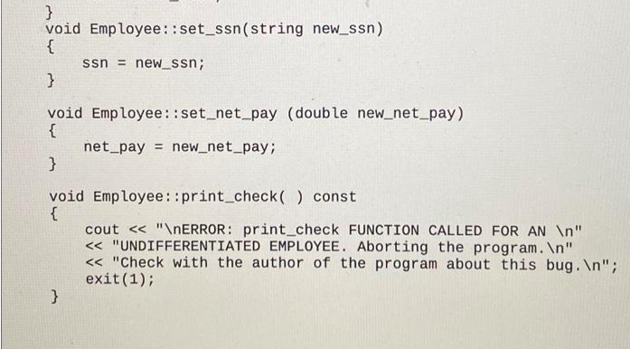 Solved [10 pts] (Chapter 15: Class Inheritence) The original | Chegg.com