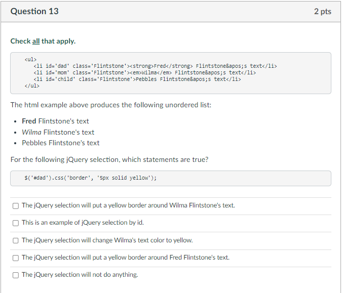 Solved By adding an abstraction layer, jQuery comes closer | Chegg.com