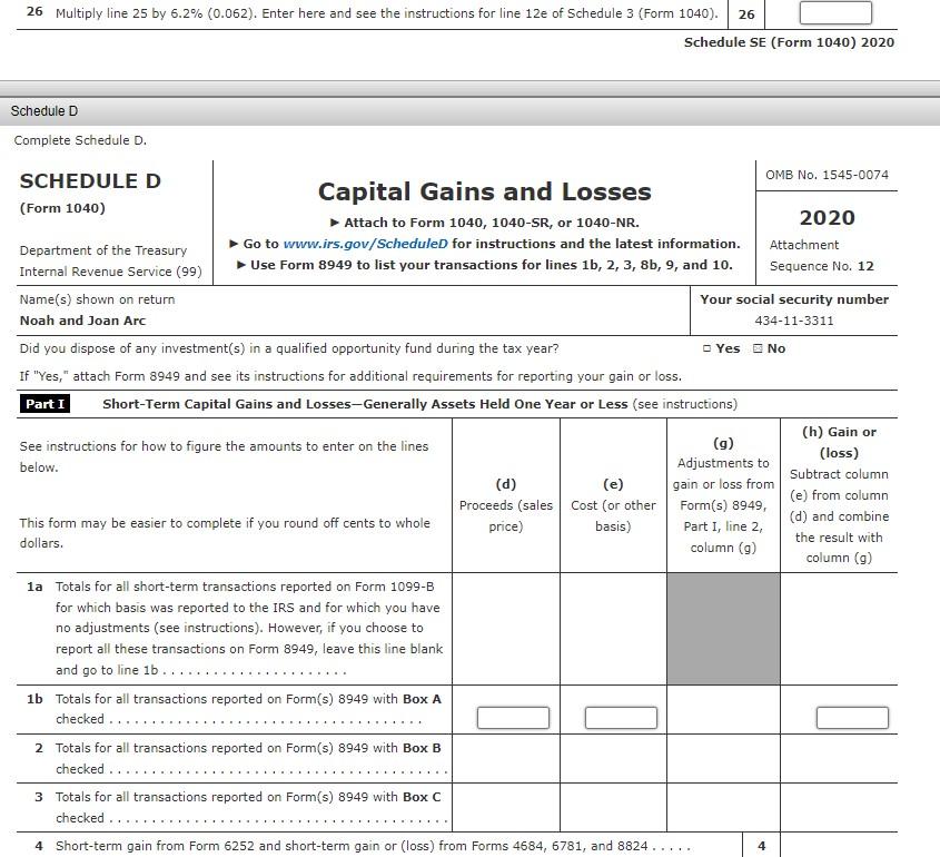 Comprehensive Problem 1 - Part 2: Schedule C, | Chegg.com