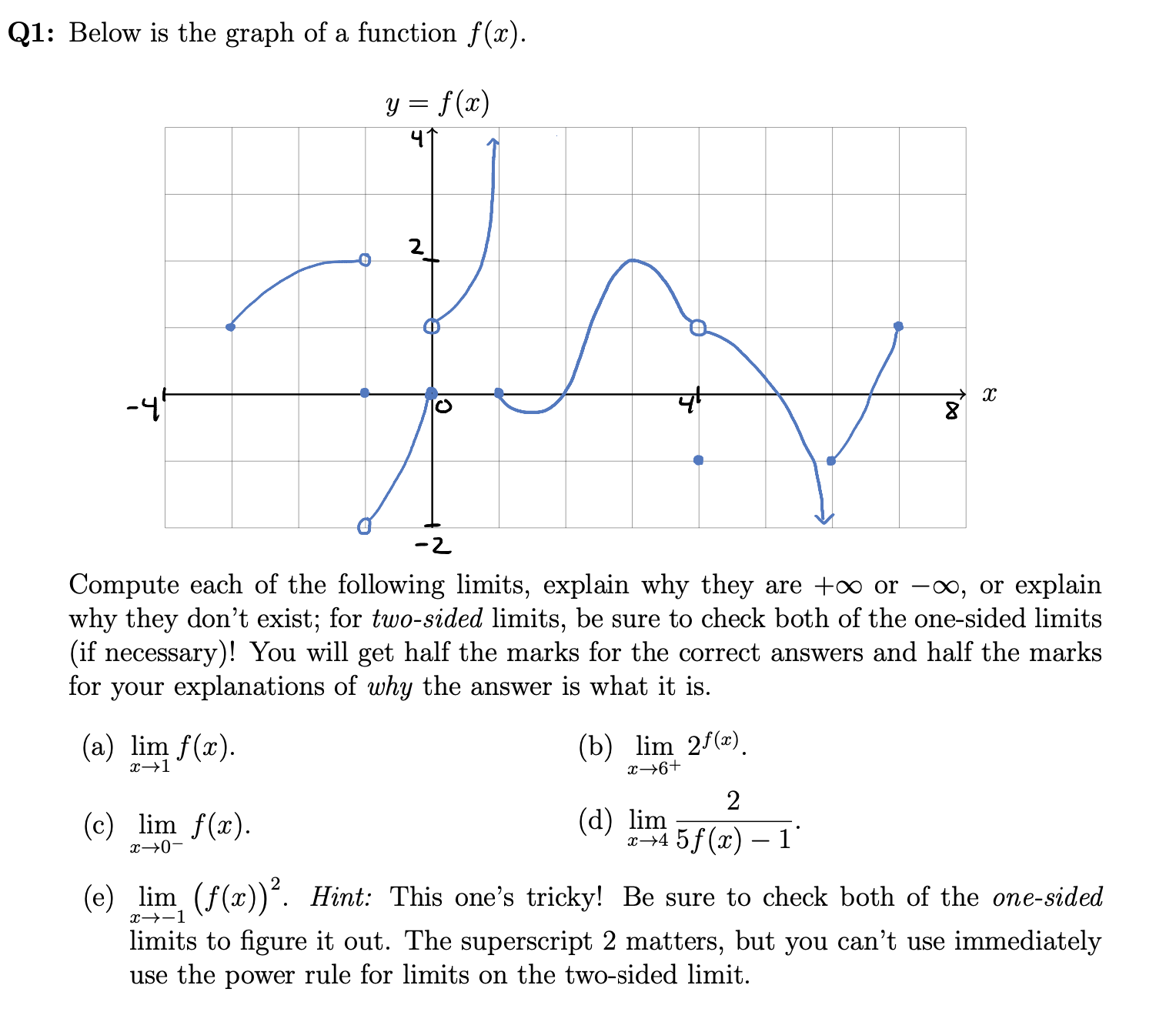 Solved Compute each of the following limits, ﻿explain why | Chegg.com