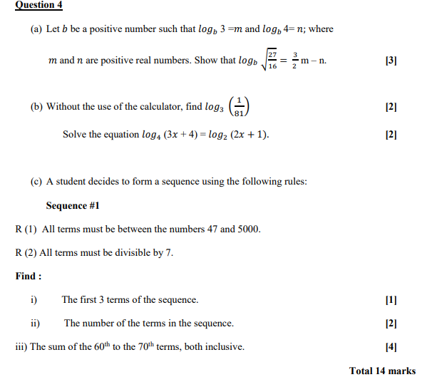 Solved Question 4 (a) Let b be a positive number such that | Chegg.com