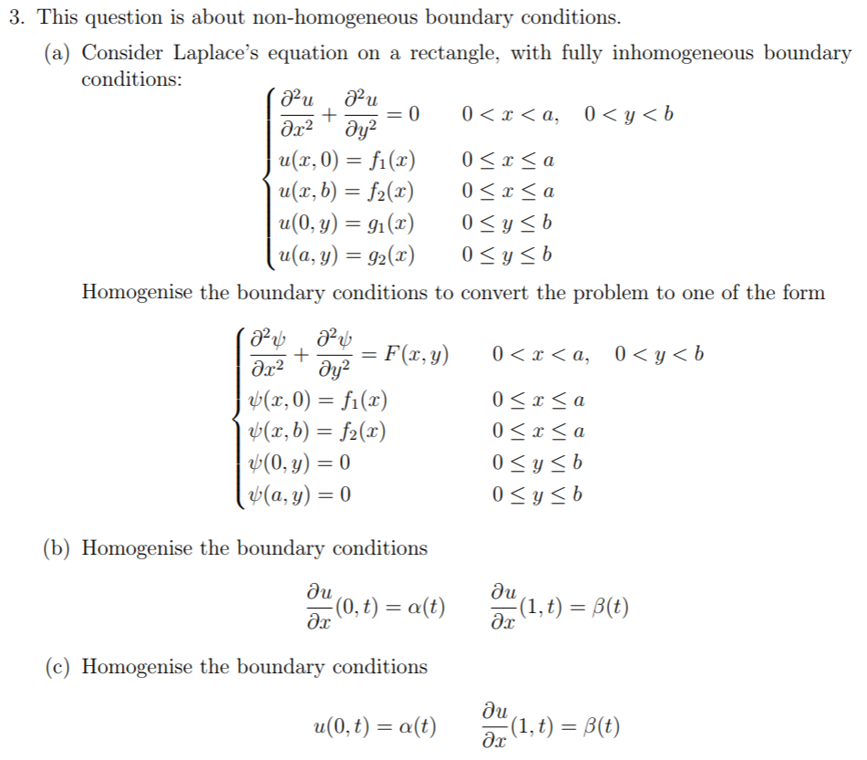Solved 3. This question is about non-homogeneous boundary | Chegg.com