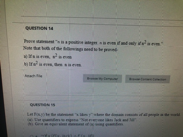 Solved QUESTION 14 Prove statement “n is a positive integer, | Chegg.com