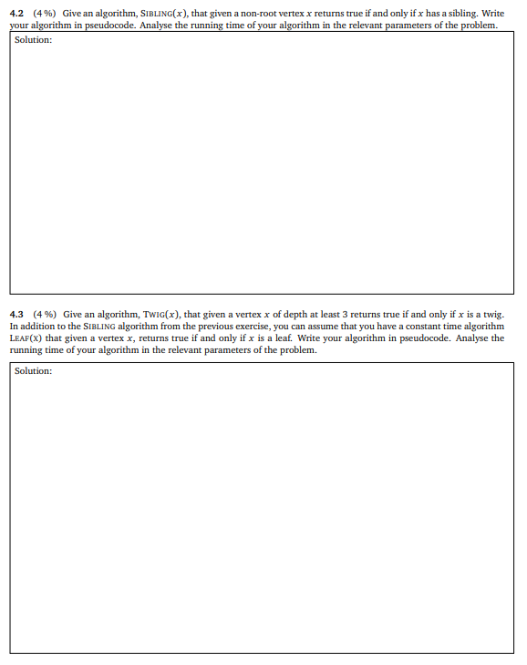 4 Trees This exercise is about rooted binary trees. | Chegg.com