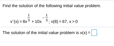 Solved Find the solution of the following initial value | Chegg.com