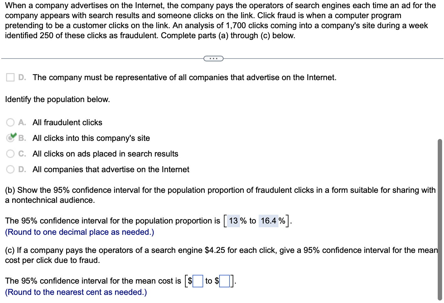Solved When a company advertises on the Internet, the | Chegg.com