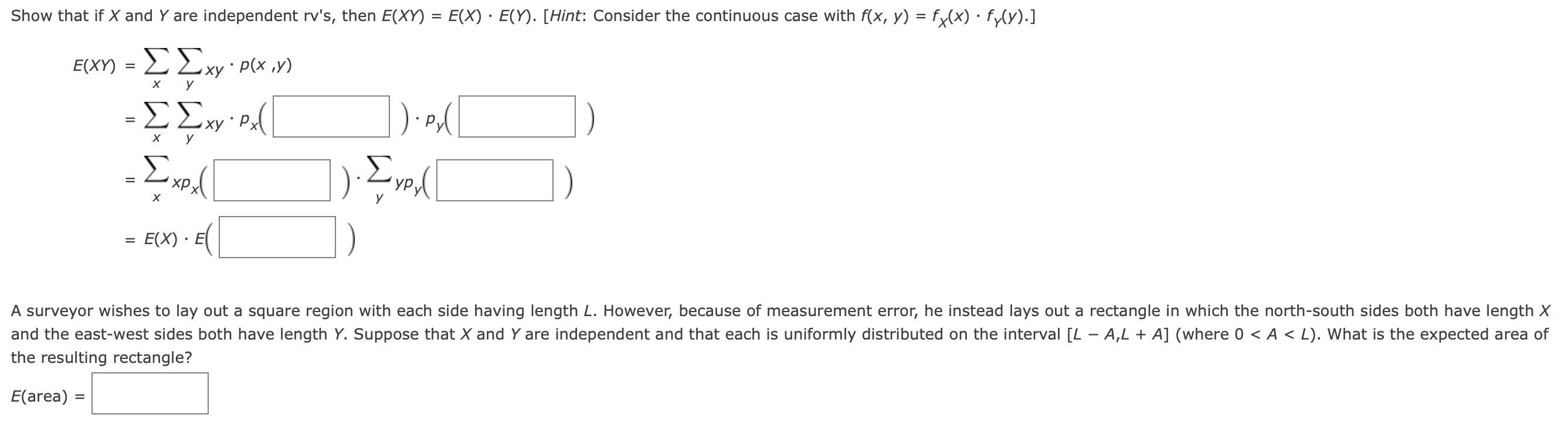 Solved Show that if X and Y are independent rv's, then | Chegg.com