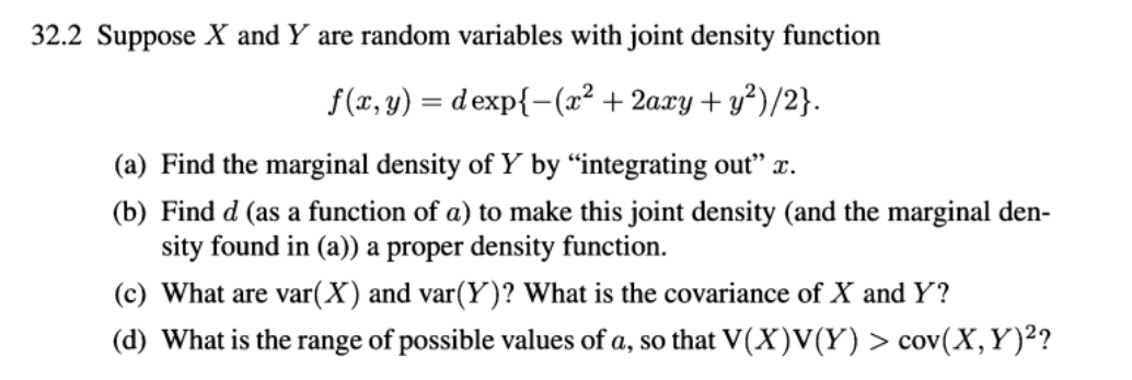 Solved 32.2 ﻿Suppose X and Y ﻿are random variables with | Chegg.com