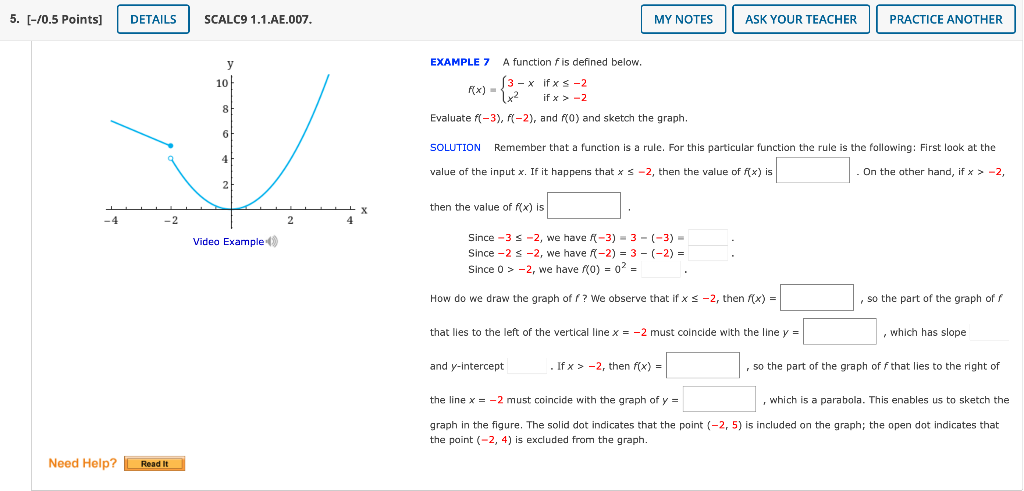 Solved 5. [-70.5 Points) DETAILS SCALC9 1.1.AE.007. MY NOTES | Chegg.com