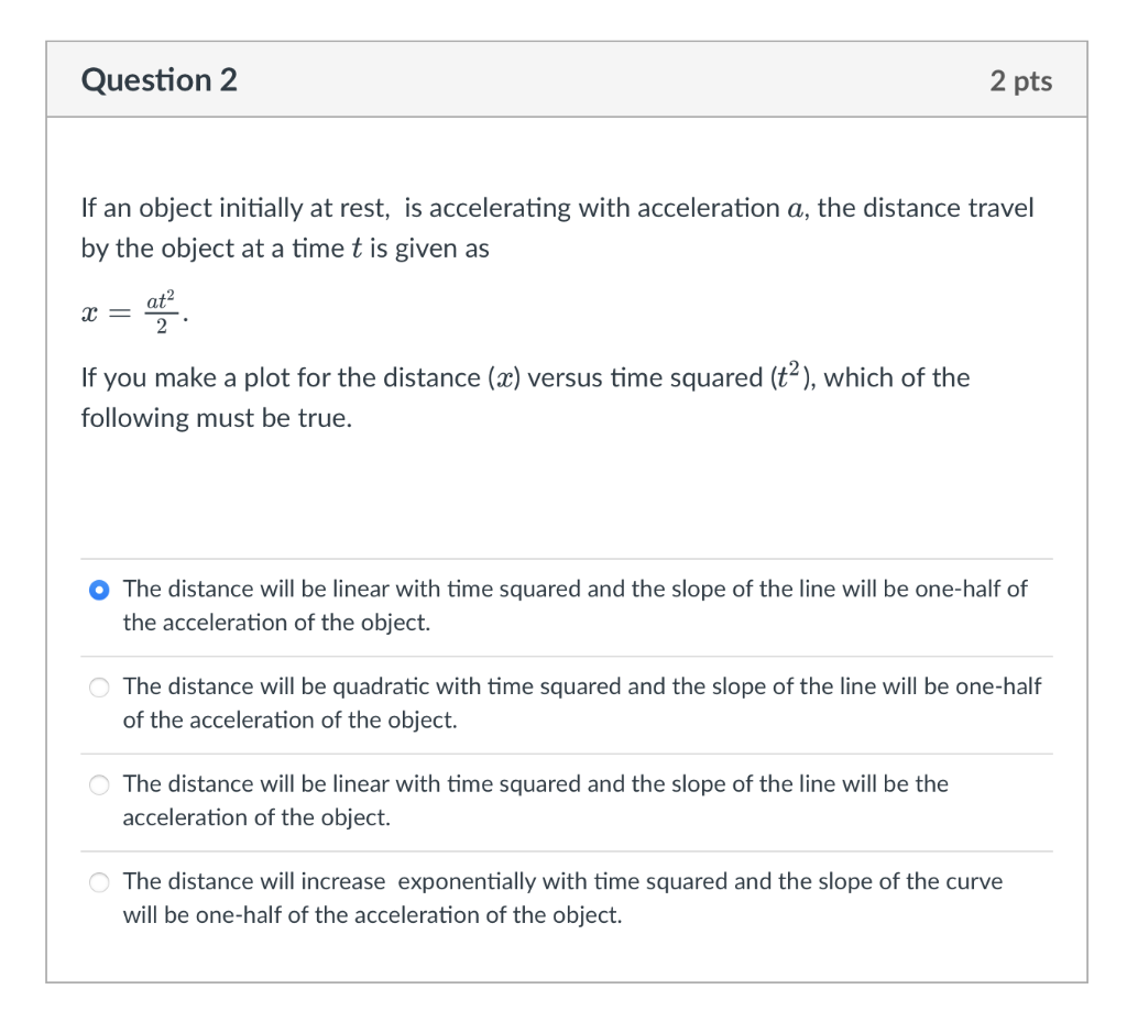 Solved If an object initially at rest, is accelerating with | Chegg.com