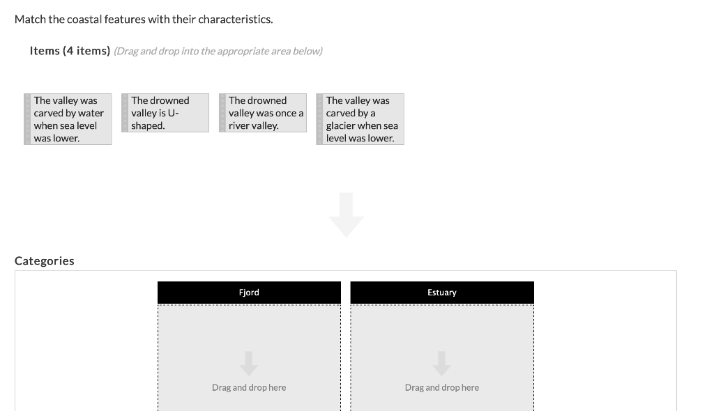 Solved Match the coastal features with their | Chegg.com