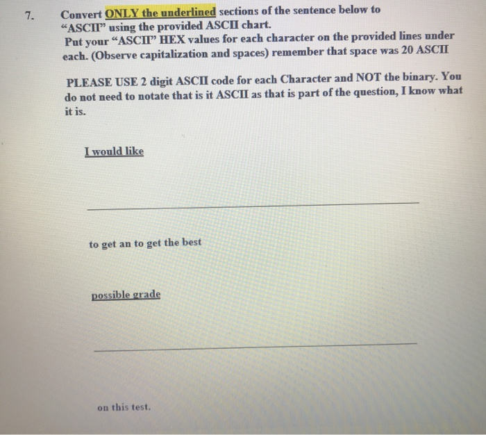 Solved Convert ONLY the underlined sections of the sentence | Chegg.com
