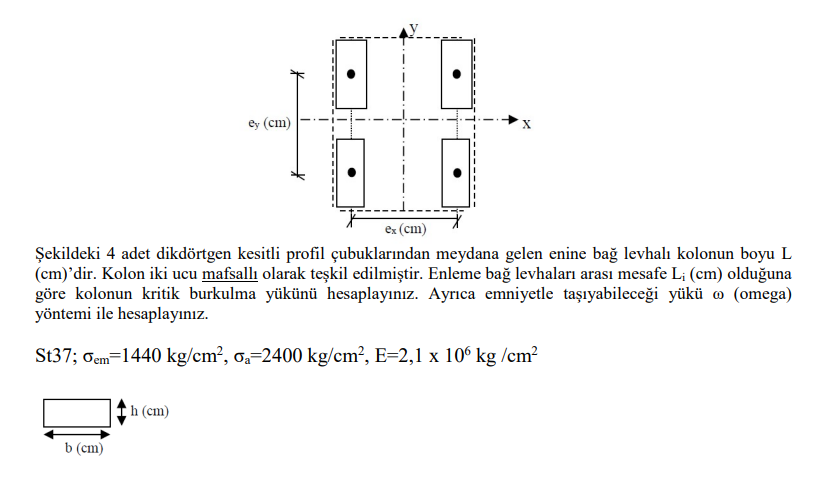 The length of the column with transverse tie plate, | Chegg.com