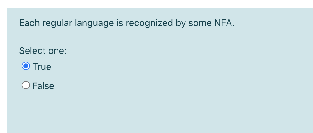 Solved Each regular language is recognized by some NFA. | Chegg.com