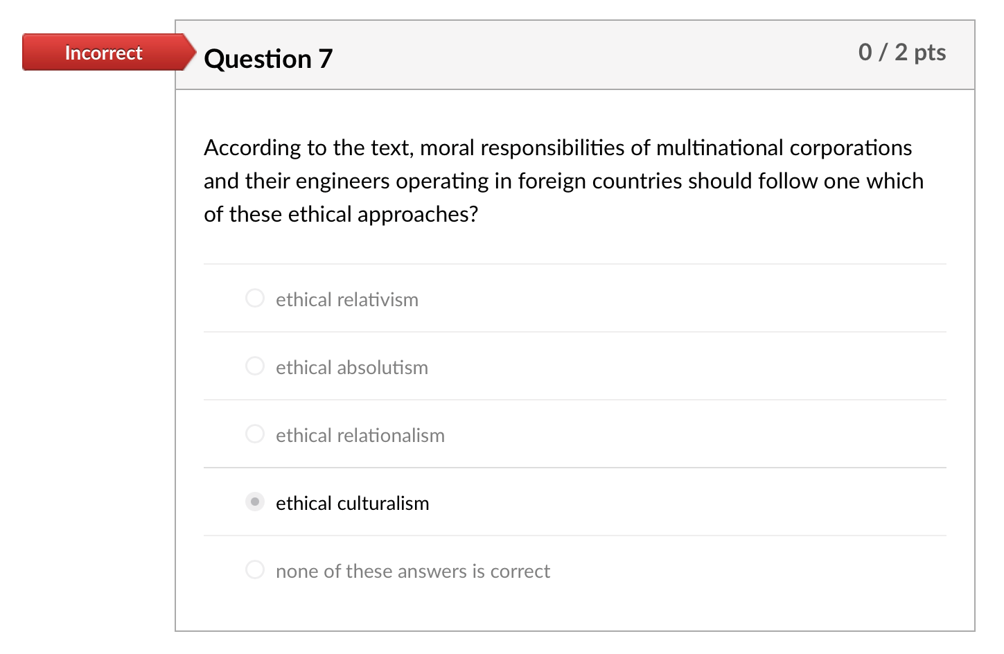 According to the text, moral responsibilities of | Chegg.com
