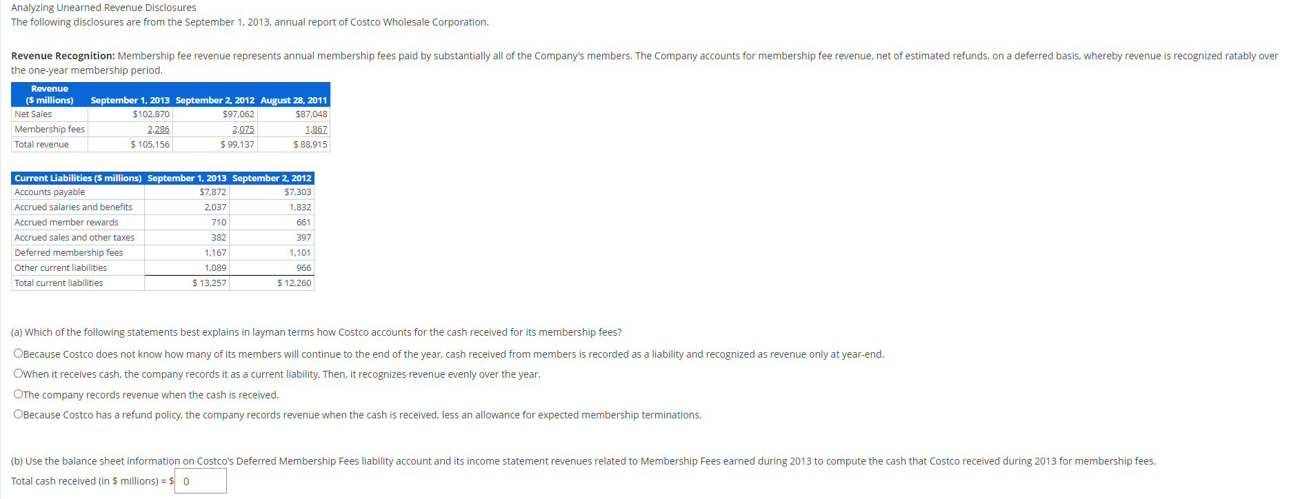 Solved The following disclosures are from the September | Chegg.com